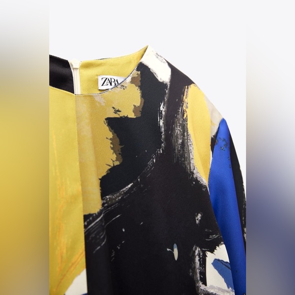 Zara | Dresses | Zara Abstract Print Dress | Poshmark